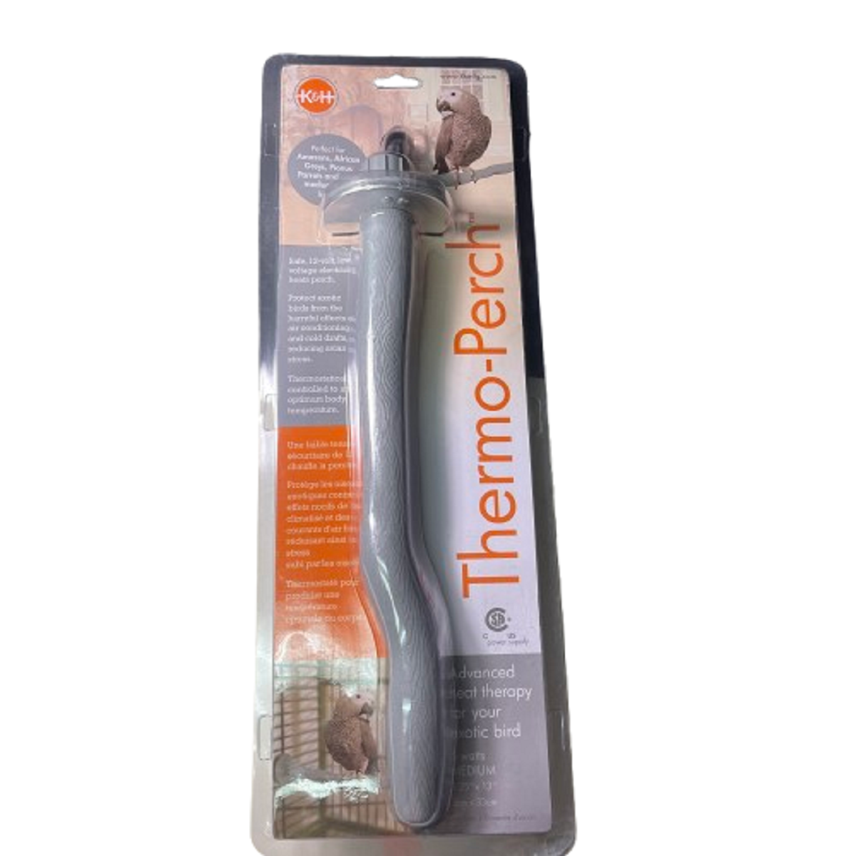 K&H Pet Products Thermo-Perch Heated Bird Perch Gray Medium 1.25 X 13 ...