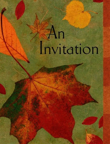 Autumn Fall Leaves Thanksgiving Gathering Hallmark Invitations - Set of ...