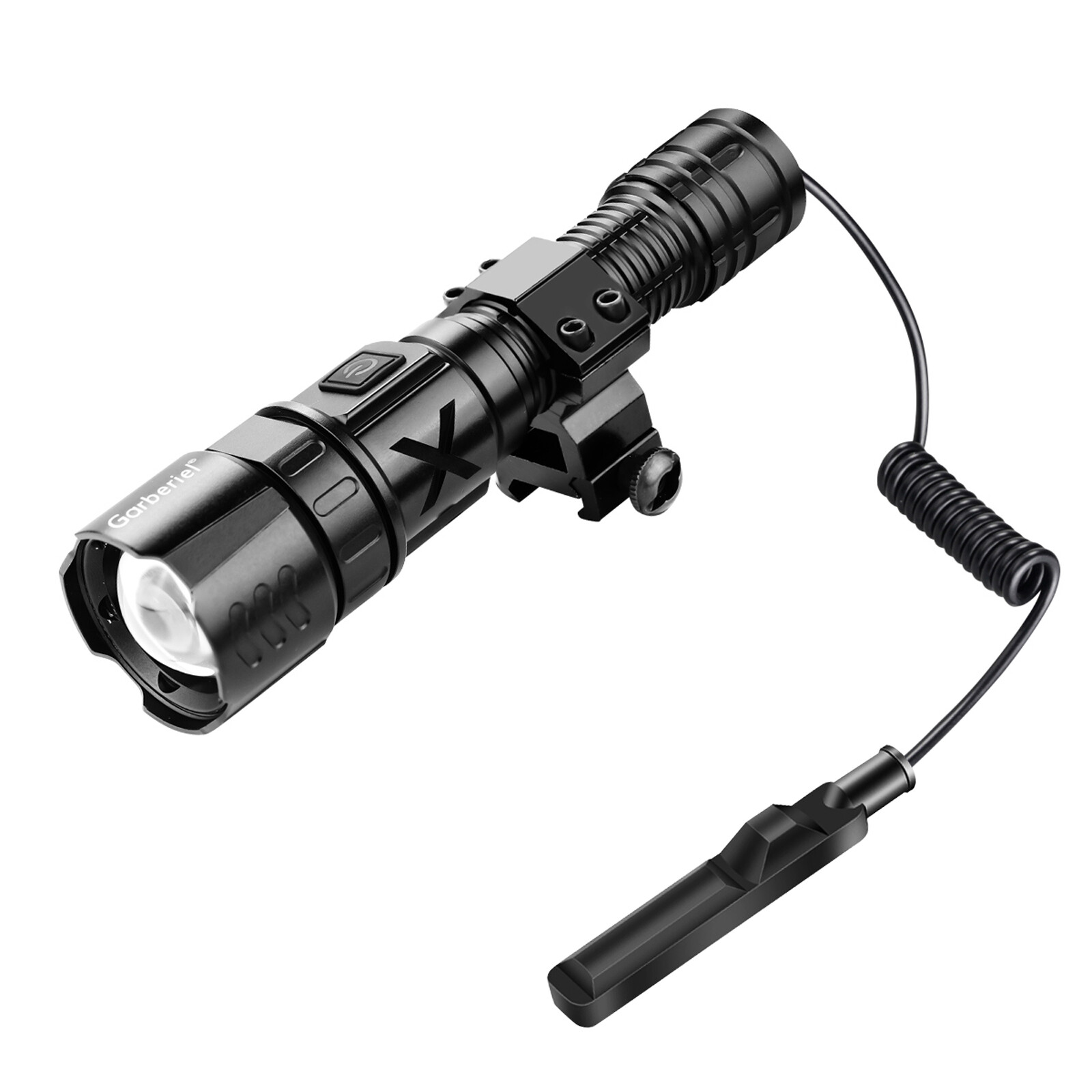 USB Rechargeable Tactical LED Flashlight Gun Weapon Light Picatinny ...