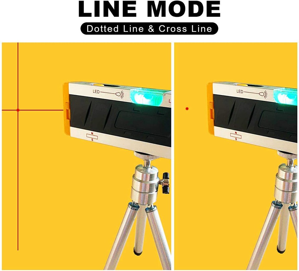 Mini Magnetic Laser Level Line Tool with 5.5 Inch Ruler and Metal ...