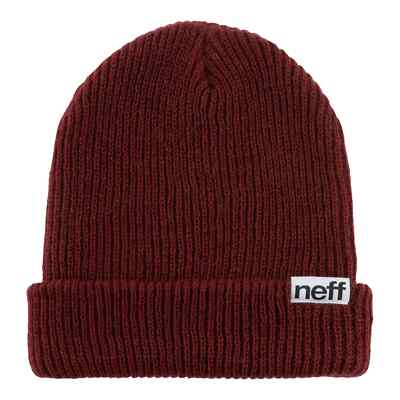NEFF Mens Maroon Fold Beanie Hat One Size New | eBay