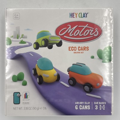New Hey Clay Motors Eco Cars Creative Set, 6 Cans w/ Interactive App ...