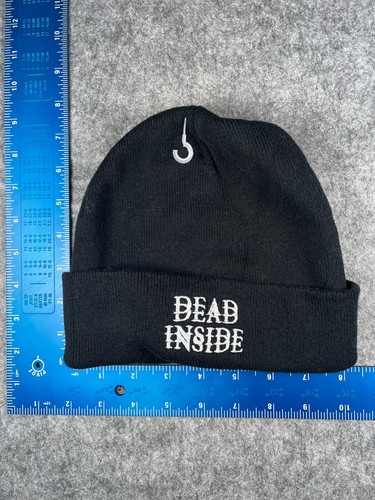 Dead Inside Otto Beanie Toque Adult One Size Black Knit Embroidered ...