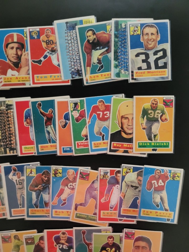 1956 Topps Football Cards - 44 Cards - W/ Baltimore Colts Team card | eBay