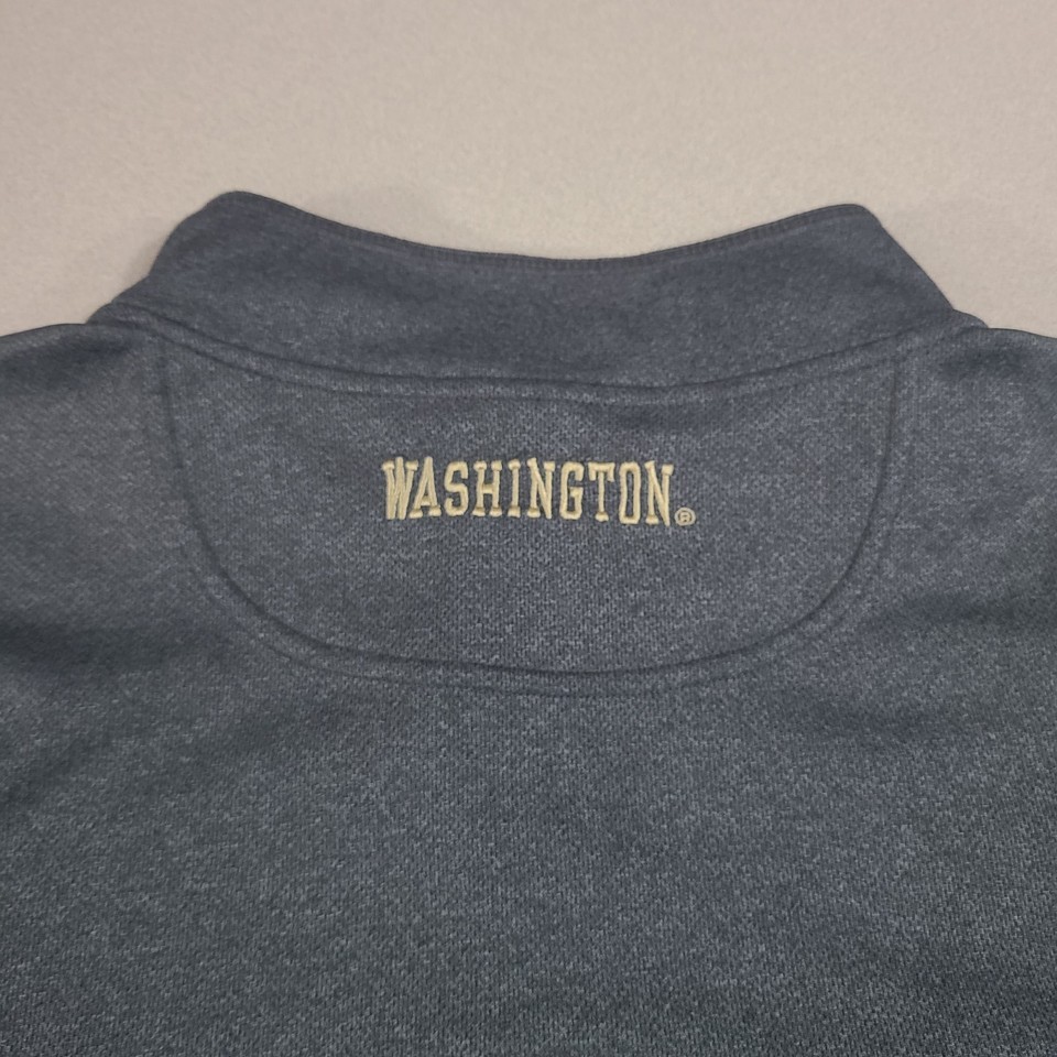 UW Huskies Shirt XL 1/4 Zip LS Pullover Color Block Logo Washington ...