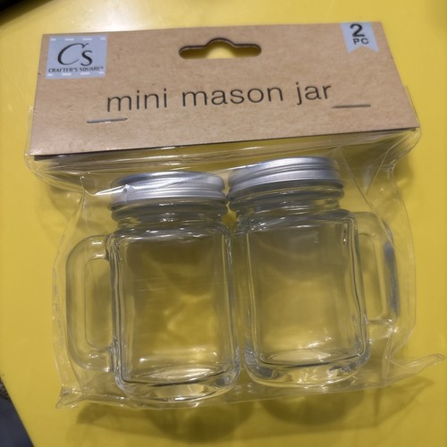 💜Set Of Small Mason Jars With Handles Glass 3oz $3 /OBO | eBay