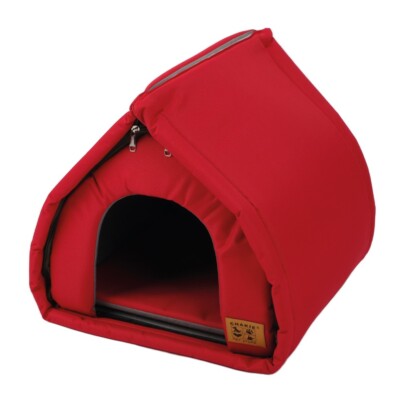 BALP Pet Atelier Red Igloo Indoor/Outdoor Pet House for Cats and Small ...