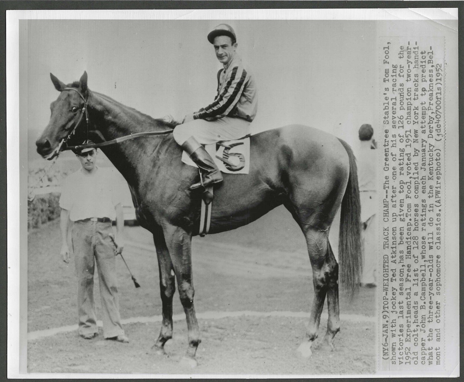 1952 - TOM FOOL with Ted Atkinson Up - 10" x 8" | eBay