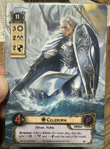 CELEBORN - PROMO CARD Alt Art Fellowship Event Lord of the Rings LCG ...