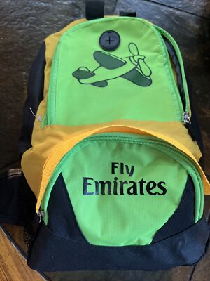 VINTAGE AUTHENTIC FLY EMIRATES AIRLINES GRAY GREEN BACKPACK JUNIOR KIDS ...