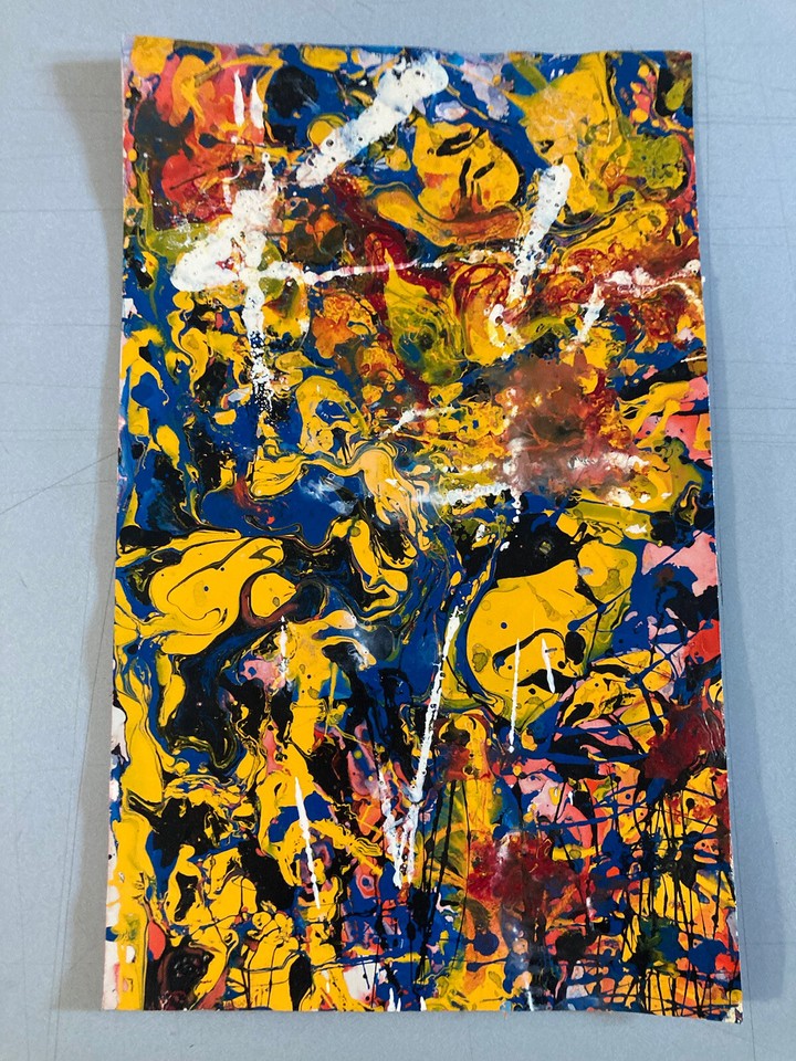 Beautiful Abstract Painting Paper Dripping Art Abstraction 1980 Action ...