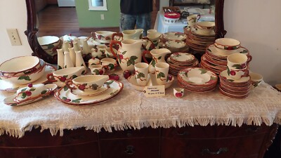 Lot ~ Vintage Franciscan Apple Ware Appleware Dishes, 99 Pieces ...