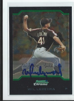 Wil Ledezma Signed 2004 Bowman Chrome Card #BDP123 | eBay