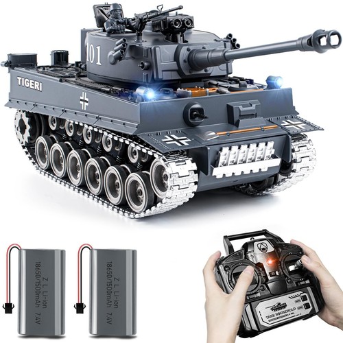 RC Tank, 1:18 Alloy Metal German Tiger I Remote Control Army Model Toys ...