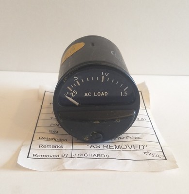 GE Aircraft AC Loadmeter Indicator P/N 8AW61LAS1 | eBay