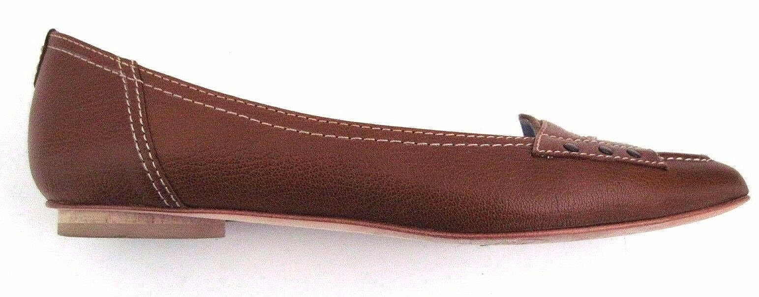 RAFE New York Brown Leather Cut Out Flat Loafer Size 37 1/2 Italy | eBay
