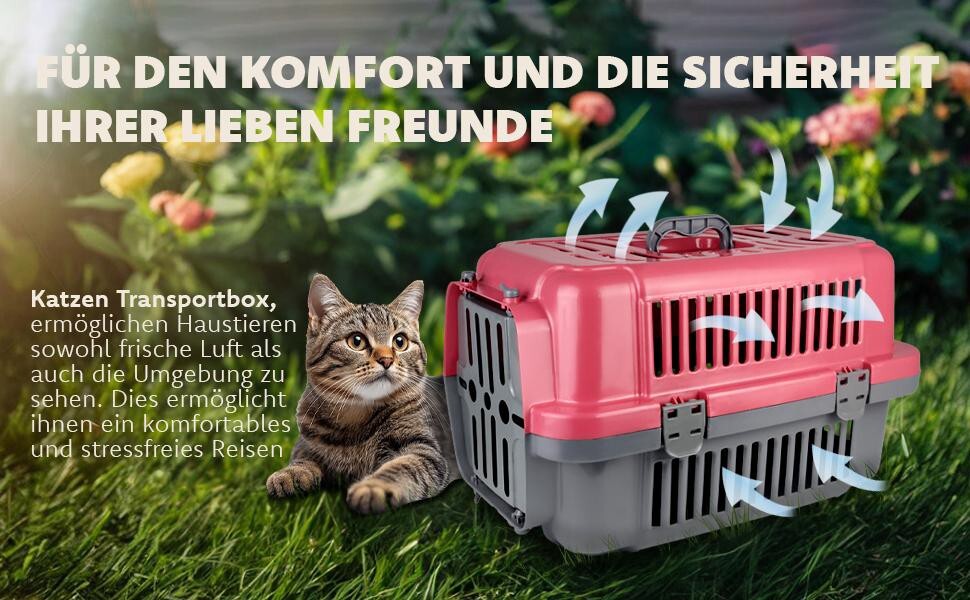 Transportbox Katze Hundetransportbox für Auto Praktische ...