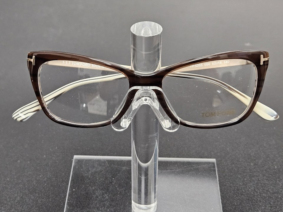 NEW TOM FORD TF 5353 050 BROWN ON IVORY HORN/MATTE GOLD AUTHENTIC ...