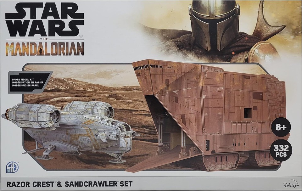 Star Wars The Mandalorian RAZOR CREST & SANDCRAWLER set Paper model kit ...
