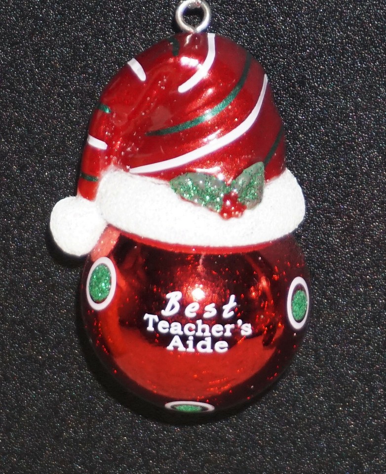 Christmas Ornament Ball Ganz Red White Santa Hat Cap Personalized Pck ...
