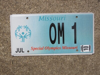 2010 Missouri Special Olympics License Plate MO OM1 Sport Sports ...