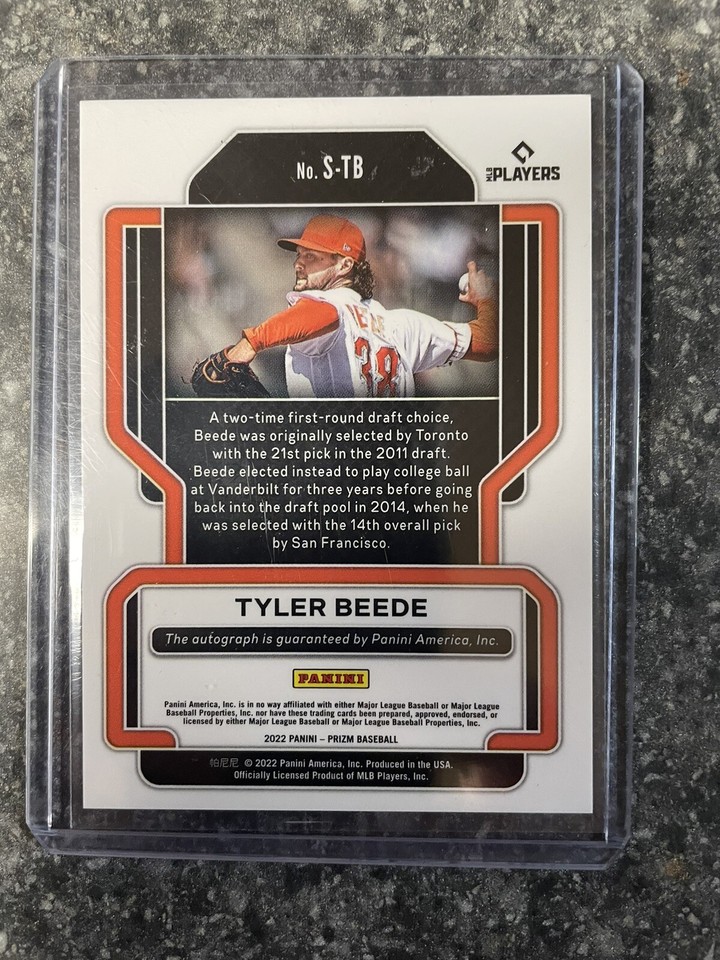 2022 Prizm Tyler Beede Silver Prizm Auto Autograph #S-TB Giants | eBay