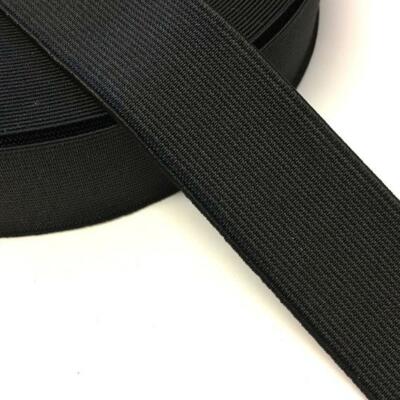 13 MM 1/2" INCH WIDE BLACK FLAT KNITTED ELASTIC | eBay UK