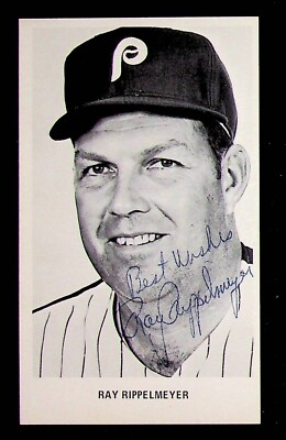 Ray Rippelmeyer Original Autograph On Card Philadelphia Phillies ...