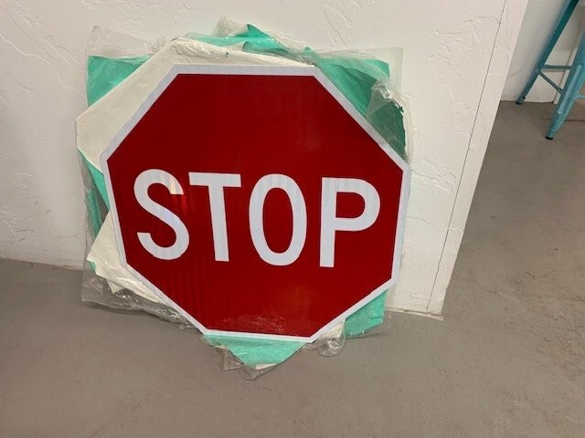 Lot of 7 pieces Commercial 24 Inch reflective stop Signs | eBay