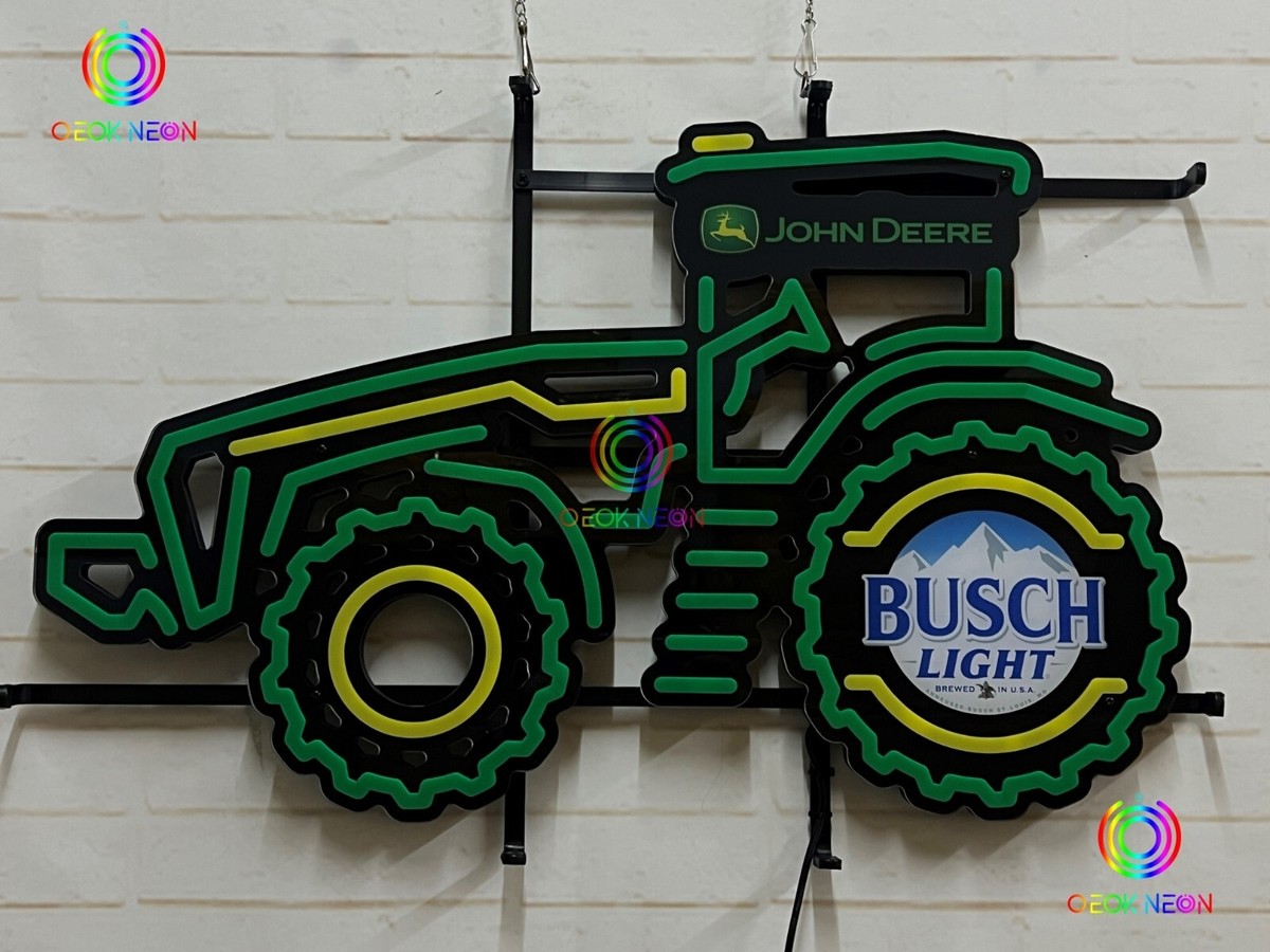 John Deere Tractor Busch Light Neon Led John Deere Signs