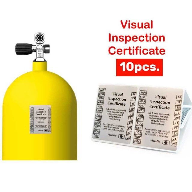 Visual Inspection Sticker Certificate Scuba Dive Air Tank Diving ...