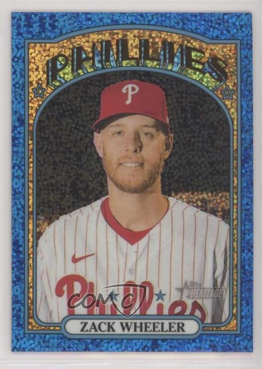 2021 Topps Heritage - Blue Sparkle Chrome #355 Zack Wheeler for sale ...