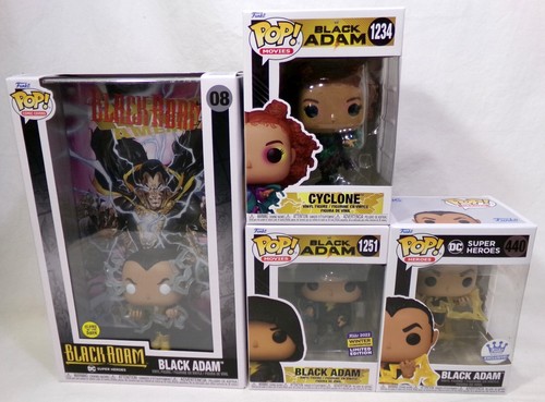 Funko Pop DC Movies Heroes Black Adam x2 Comic Covers Cyclone 4 Figure ...