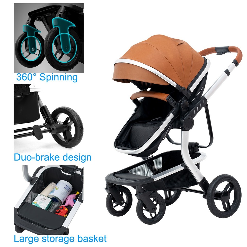 Standard Baby Stroller,Foldable Portable Pram, Baby Carriage Toddler ...