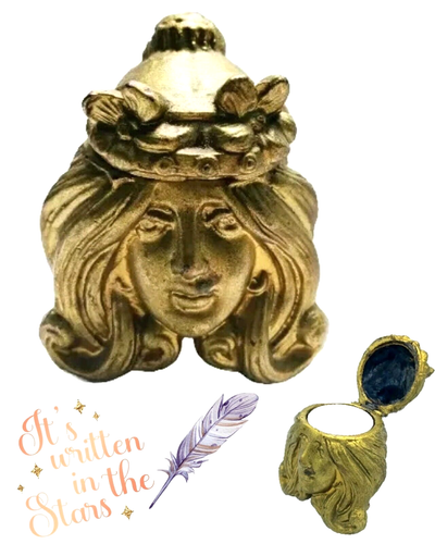 Inkwell Antique Victorian Art Nouveau Lady Inkwell with Porcelain Ink ...