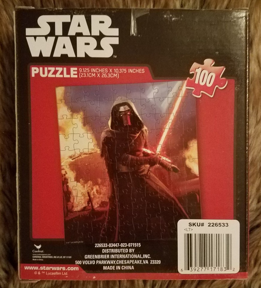 Disney Star Wars Puzzle 100 Pieces kylo Ren "The Force Awakens" New | eBay