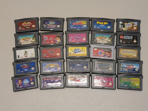 Lot Of GBA Games and 1 SHOW (25 Nintendo Game Boy Advance Cartridges ...