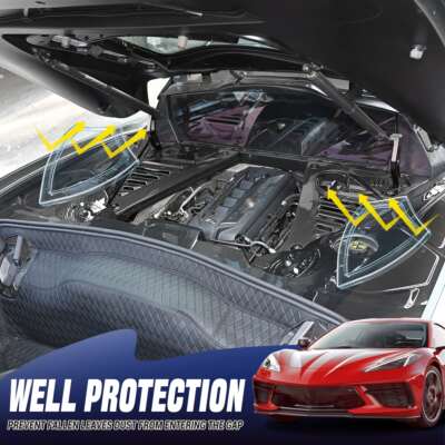For Corvette C8 Coupe 2020-2024 ENGINE Guard Fairing Glossy Carbon ...