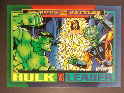 Skybox Trading Card Hulk VS Leader #158 Marvel Famous Battles 1993 LP ...