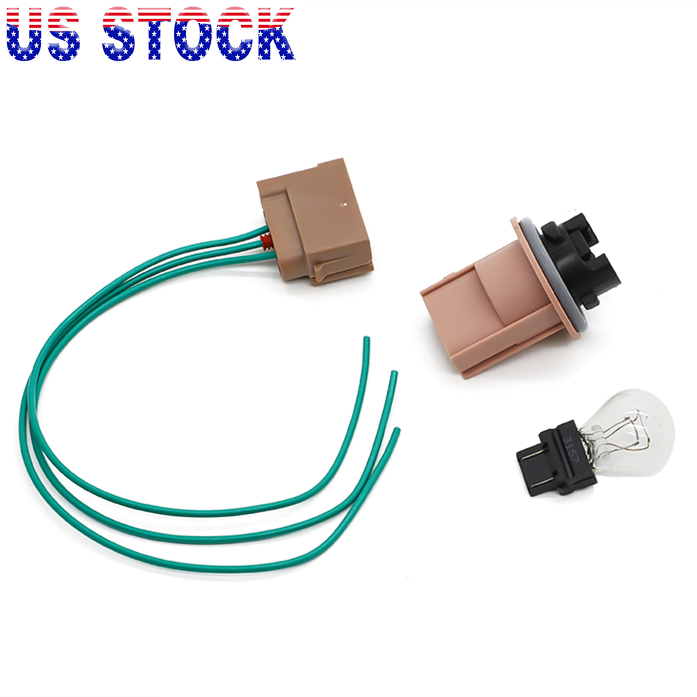 Headlamp Light Socket Brake Turn Signal Parking & Pigtail & 3157 Bulb ...
