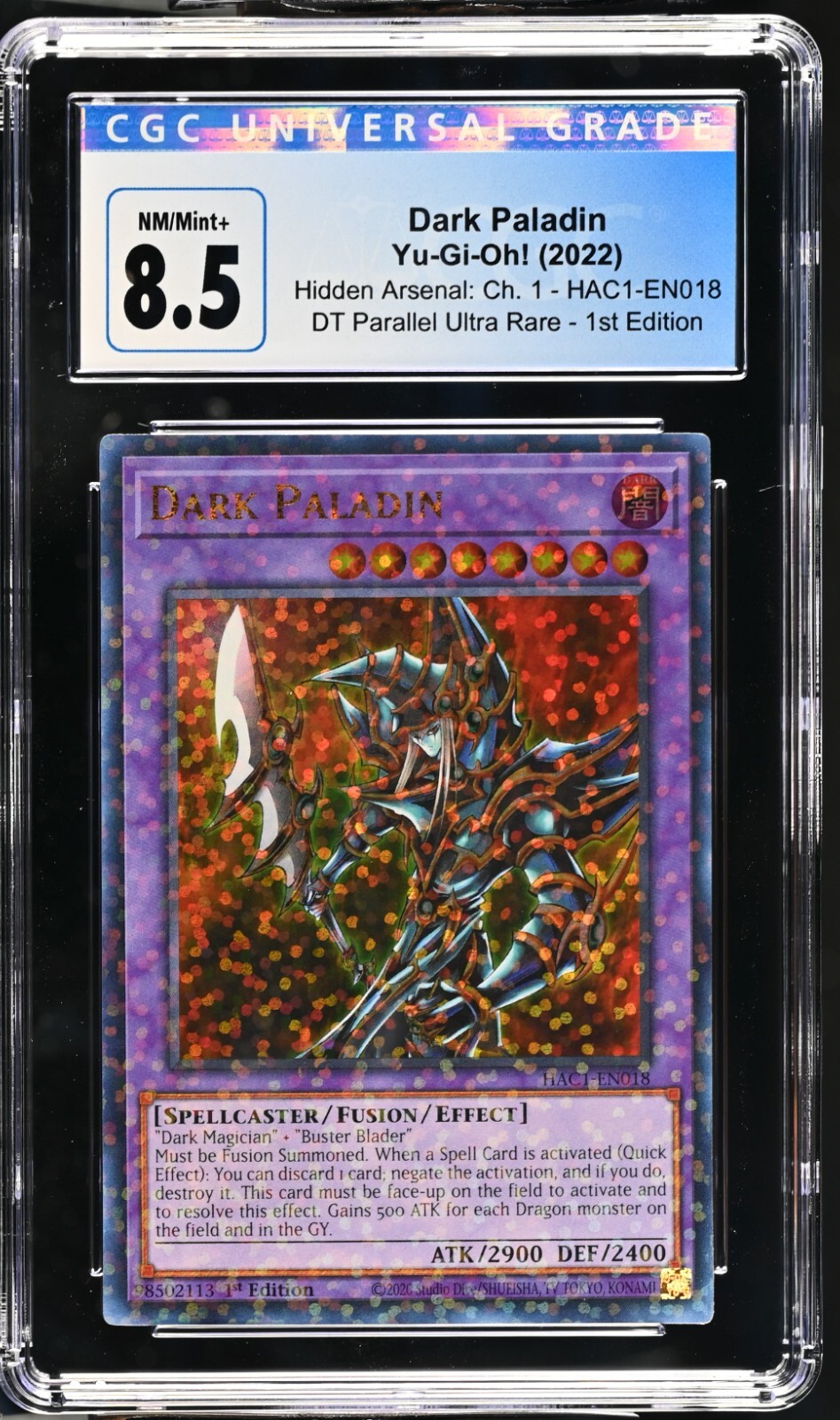 Yugioh - Dark Paladin - Parallel Ultra Rare - CGC 8.5 NM / Mint - Free ...