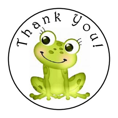 30 THANK YOU FROG FAVOR 1.5 INCH LABELS ROUND STICKERS | eBay