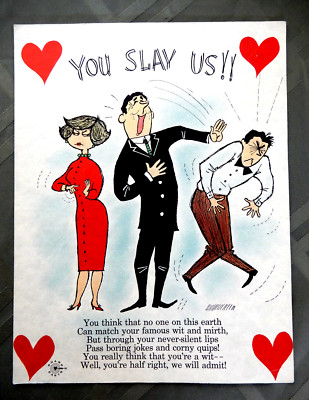 Vintage VINEGAR VALENTINE Sharp Darts YOU SLAY US Penny Dreadful INSULT ...