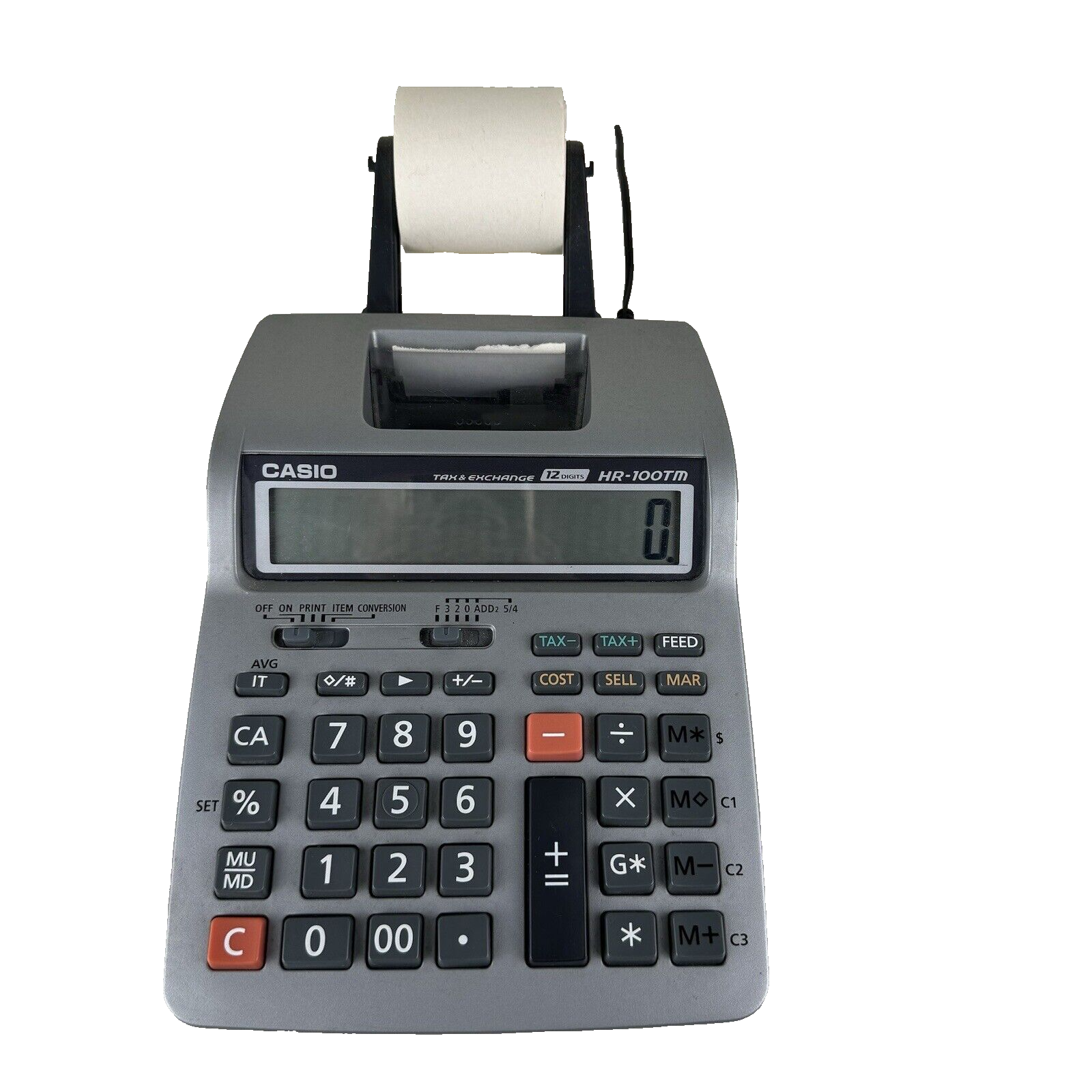 Casio HR-100TM Plus Mini Desktop Printing Calculator - TESTED WORKS ...