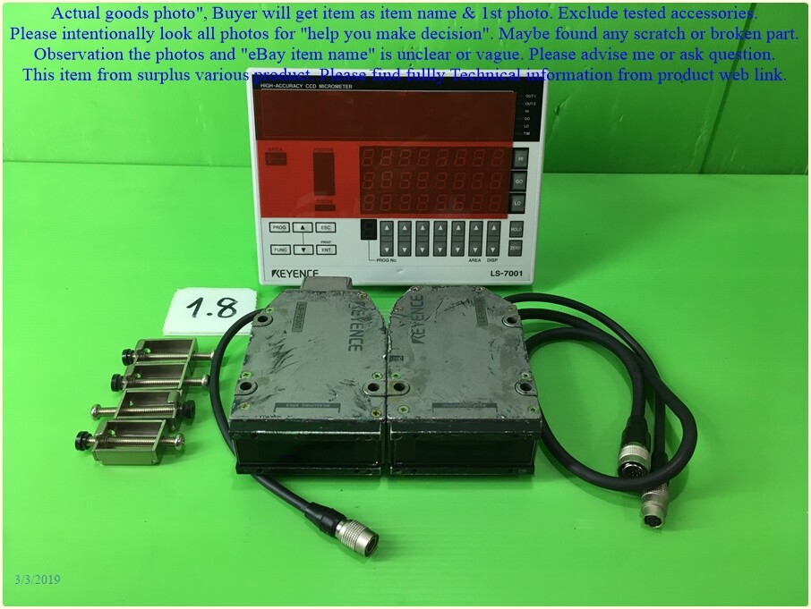 KEYENCE LS-7001 LS-7030R LS-7030T, MICROMETER as photo, sn:0162, Tested ...