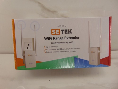 SE TEK WiFi Range Extender Booster 300 mbps Black New SEALED BOX NEVER ...