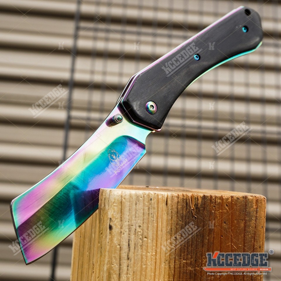 8" Tactical CLEAVER Pocket Knife Razor Assisted Open Folding Blade | eBay