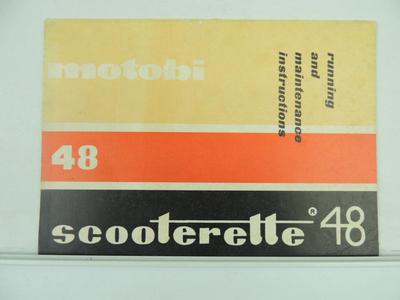 Vintage 1964 Motobi Scooterette 48 Maintenance Manual Workshop Book ...