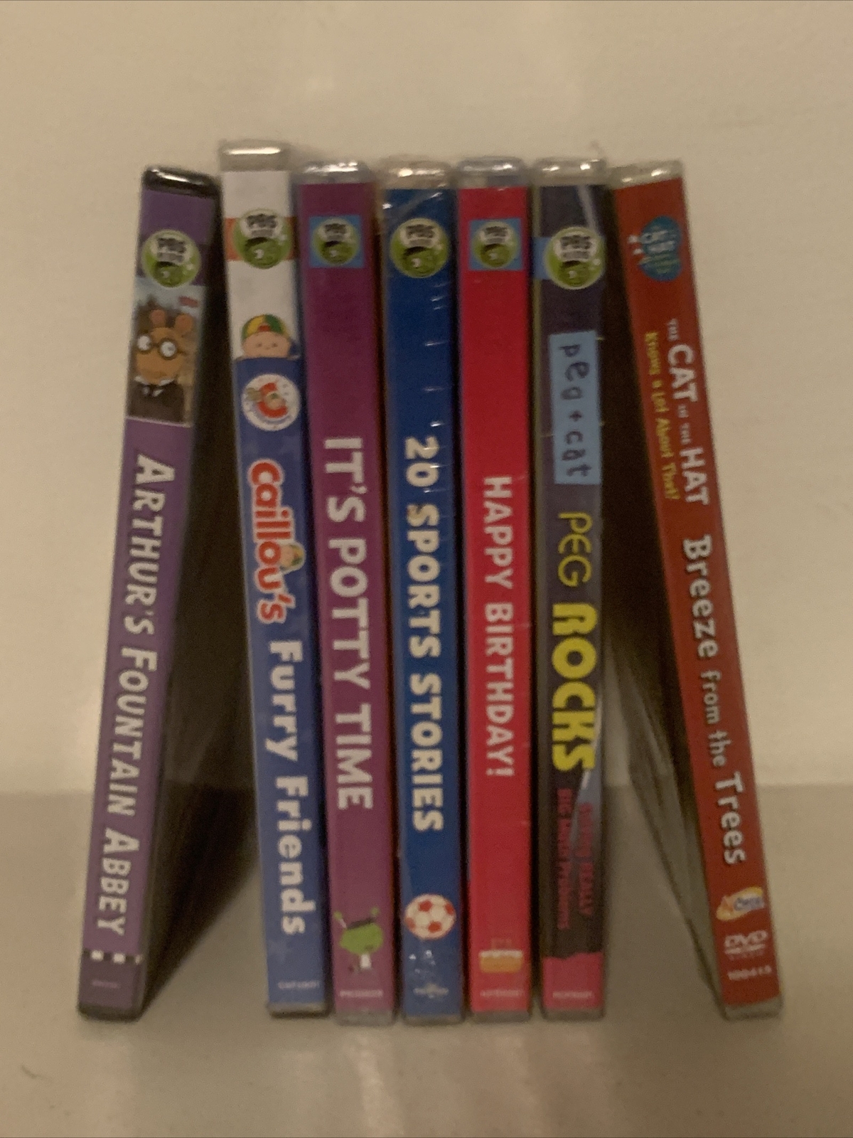 PBS Kids Dvd Lot Of 7 Sealed DVDs Cat And The Hat Caillou Arthur And ...