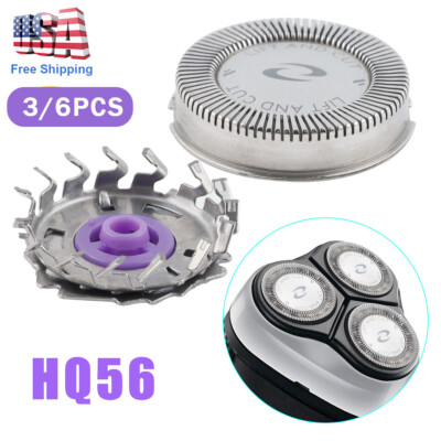 6PCS HQ56 Shaver Razor Head Replacement Blades Cutters For Philips ...